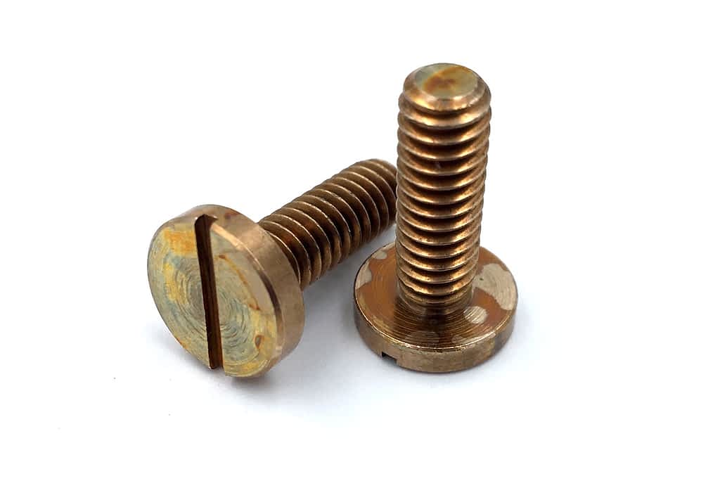 Custom Silicon Bronze Slotted Machine Screws - 1/4-20 X 3/4 Slotted ...