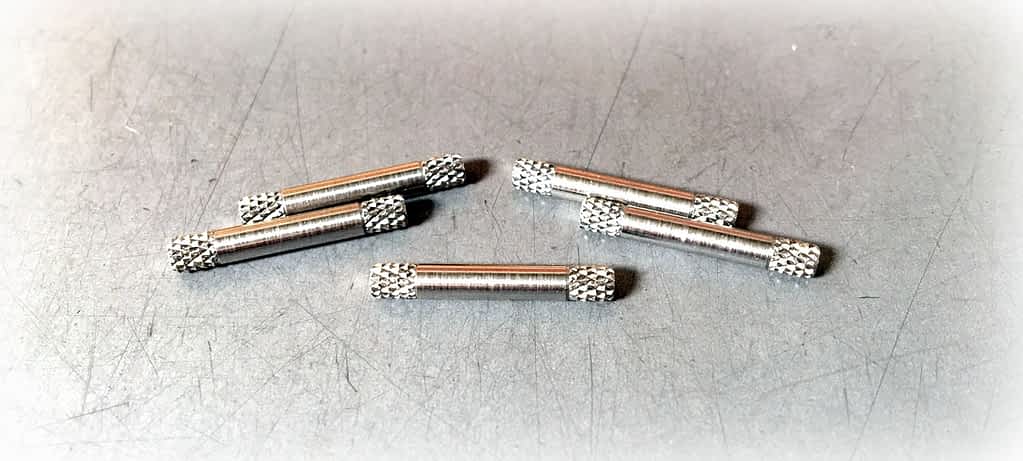 Custom Diamond Knurled Stainless Steel Pins - Machined Hardware Source