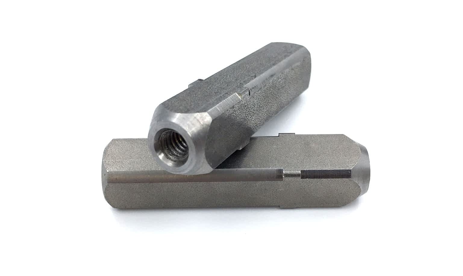 Custom Internally Threaded Square Pins - 12L14 Steel Material ...